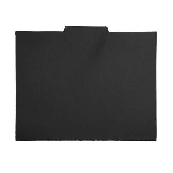 File Folder, Center Tab, Letter Size, Black, Black Foil Labels, 12/Box ...