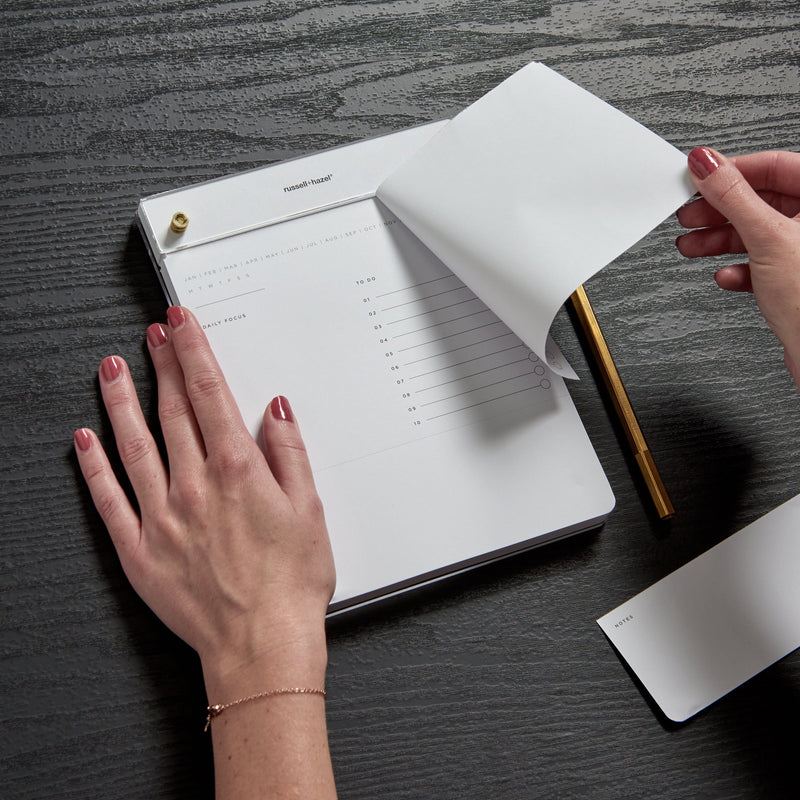 Drafters Tablet Notepad, 6.375" x 8.875", 100 Sheets, Refillable, White ...