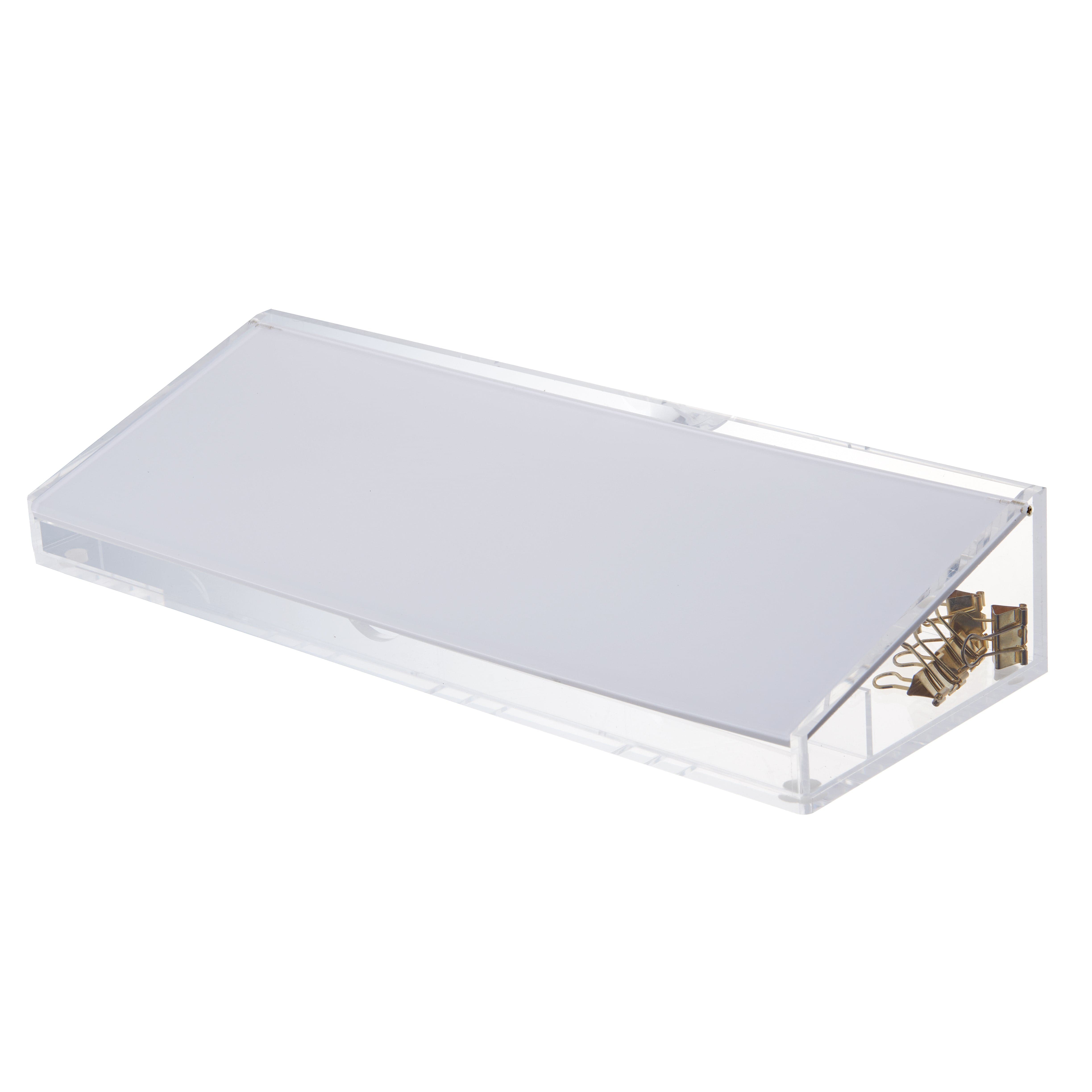 Acrylic Dry Erase Desk Organizer with Black Dry Erase Marker (95441 ...