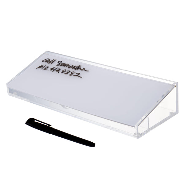 Acrylic Dry Erase Desk Organizer with Black Dry Erase Marker (95441 ...