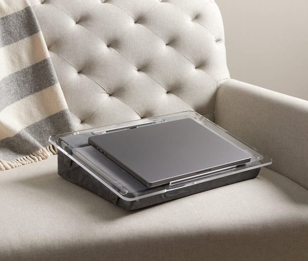 Clear Acrylic Lap Desk with Memory Foam Cushion For Up to 17" Laptops ...