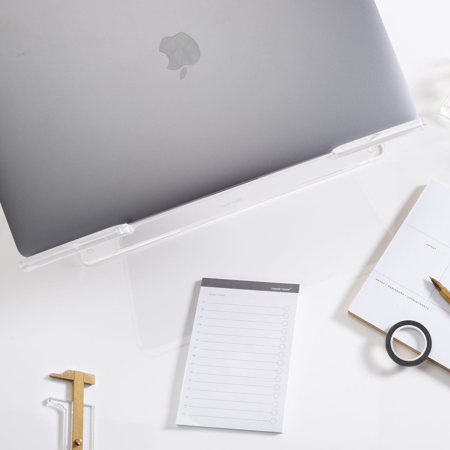 Clear Acrylic Laptop Stand, 14" x 12.125" x 8.75", with Cable ...