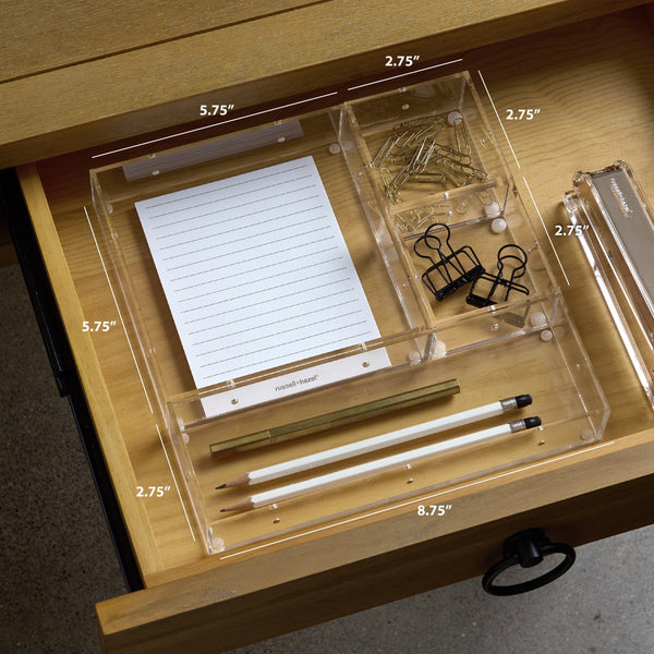 Acrylic Magnetic Drawer Organizer Set - Makeup Vanity Storage, Office ...