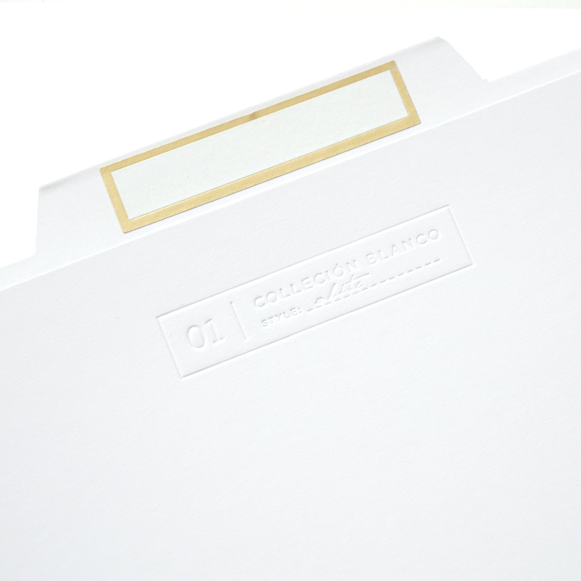File Folder, Center Tab, Letter Size, White, Gold Foil Labels, 12/Box ...