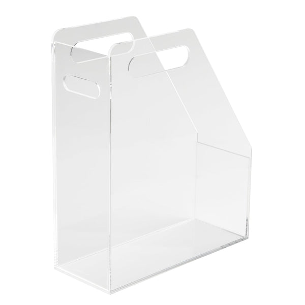 russell+hazel Fine Line Acrylic Magazine File – 4" x 10" x 12" Clear ...