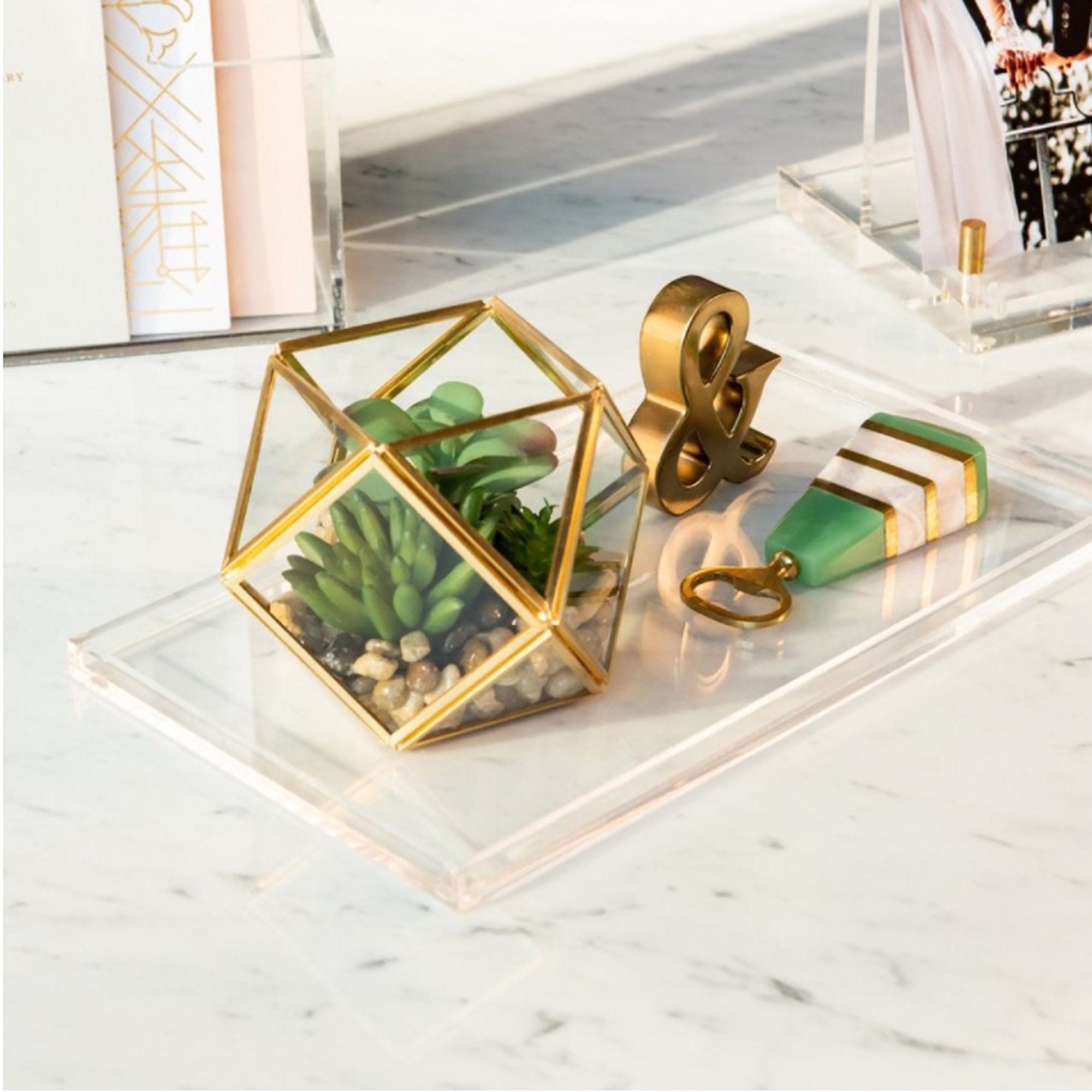 Clear Acrylic Stackable Desk Tray, 7" x 12" (31383) | russell+hazel