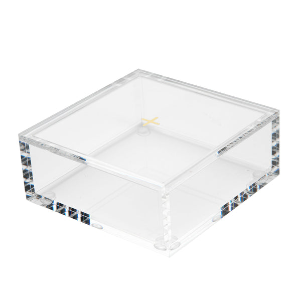 Clear Acrylic Stackable Compartment Accessory Box, 4" x 4" x 4" (93925 ...