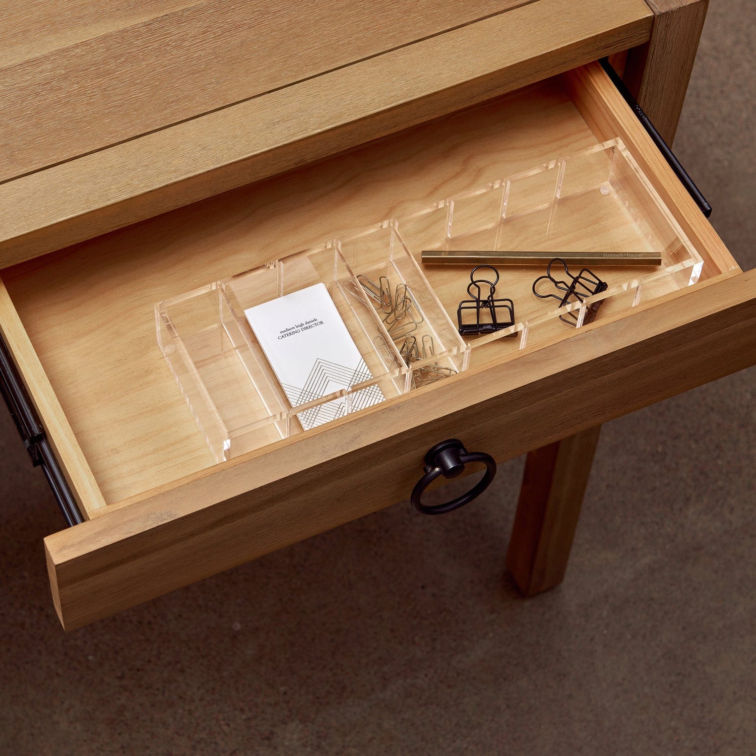 Clear Acrylic Compartment Bloc - 12" x 4" x 1.5" (98141) | russell+hazel