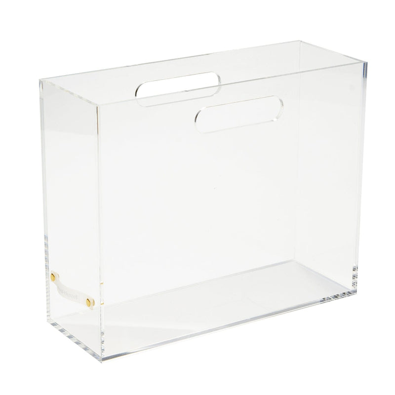 Clear Acrylic Slim Hanging File Box, Letter Sized, 4.5" x 12.25" x 10 ...