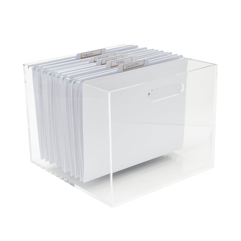 Clear Acrylic Hanging File Box, Letter Sized, 12.25" x 12.75" x 10 ...