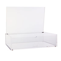 Clear Acrylic Flip Box - Large 9.5" x 12.5" x 3" (98148) | russell+hazel