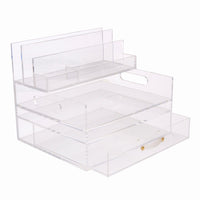 Clear Acrylic Stackable Side Loading Letter Tray, 12.5" x 10.5" x 2.5 ...