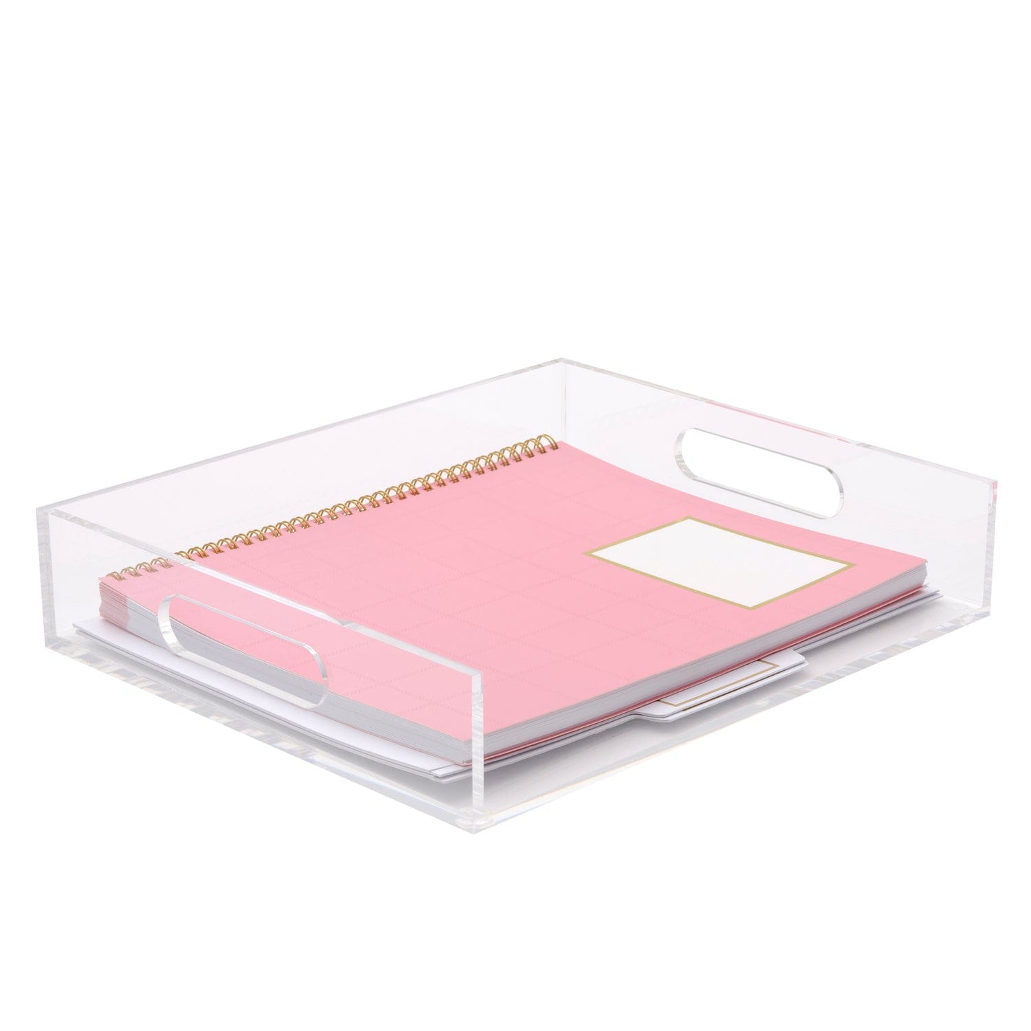Clear Acrylic Stackable Side Loading Letter Tray, 12.5" x 10.5" x 2.5 ...