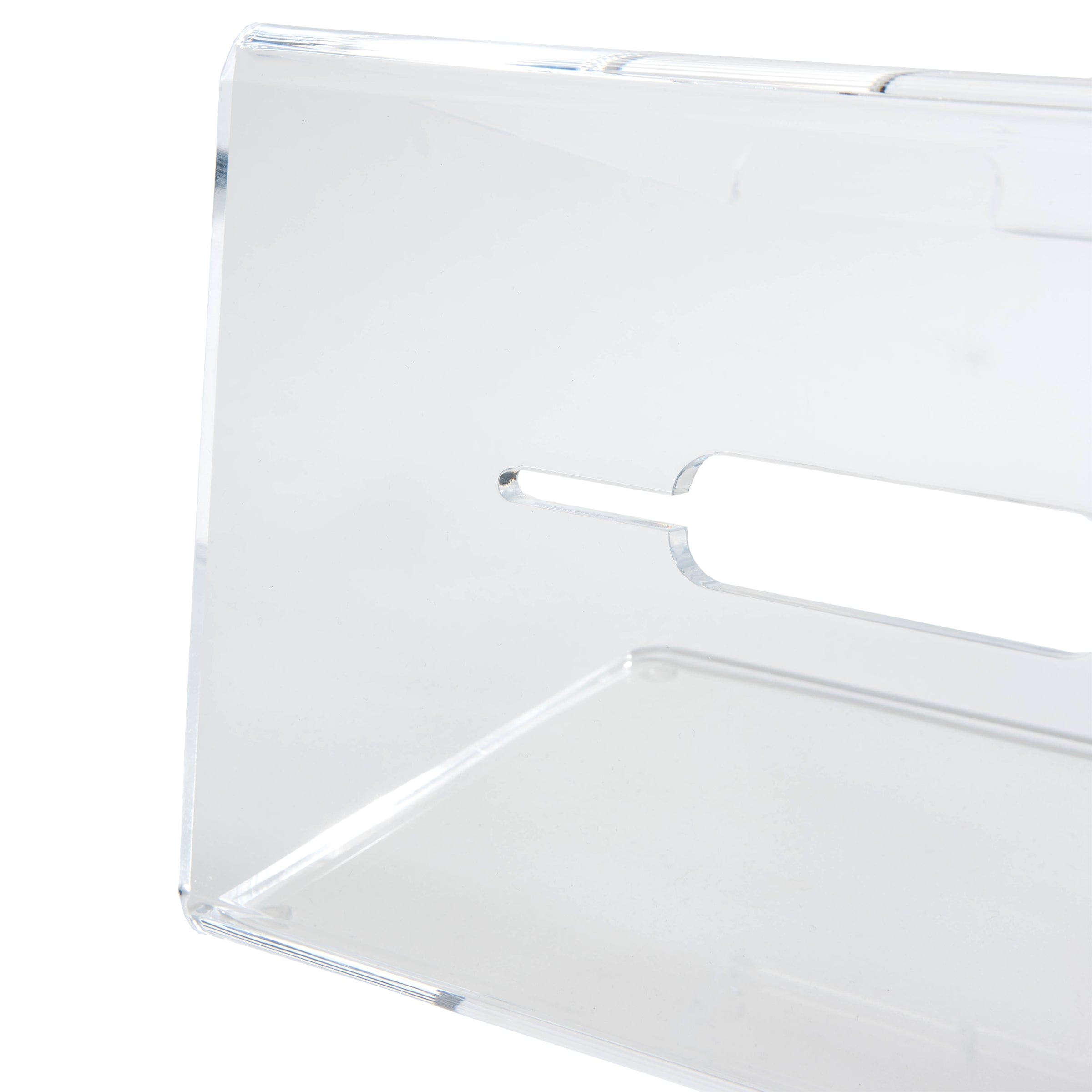 Clear Acrylic Laptop Stand, 14" x 12.125" x 8.75", with Cable ...