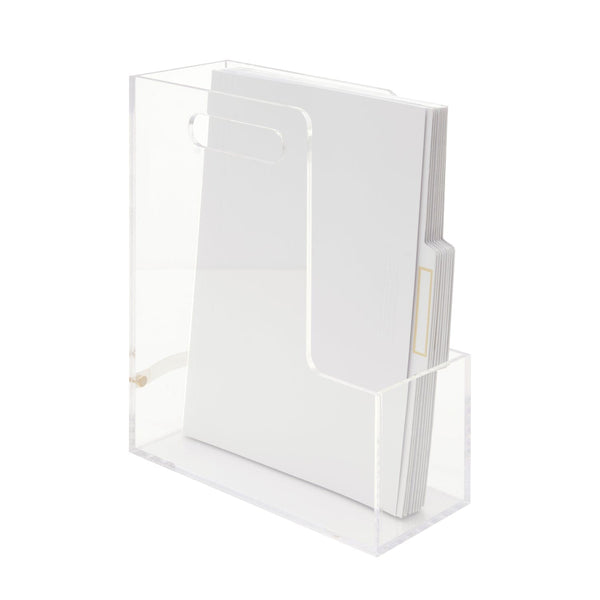 Clear Acrylic Magazine File, 3.75" x 10. 5" x 12" (31729) | russell+hazel
