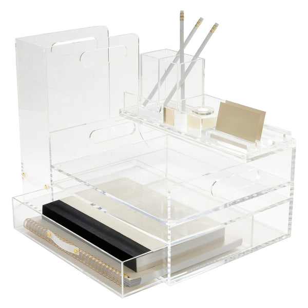 Clear Acrylic Magazine File, 3.75" x 10. 5" x 12" (31729) | russell+hazel