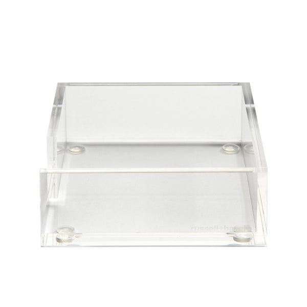 Clear Acrylic Stackable Notes Box, 4" x 4" x 1.5" (62859) | russell+hazel