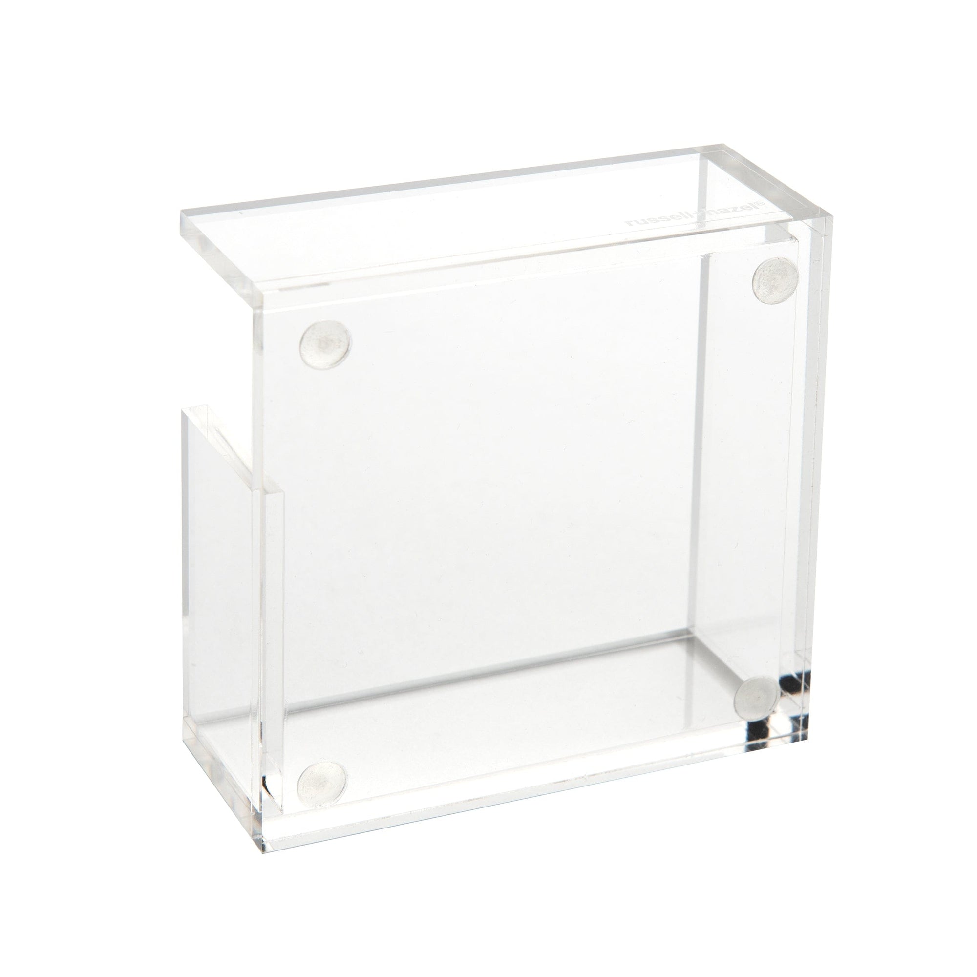 Clear Acrylic Stackable Notes Box, 4" x 4" x 1.5" (62859) | russell+hazel