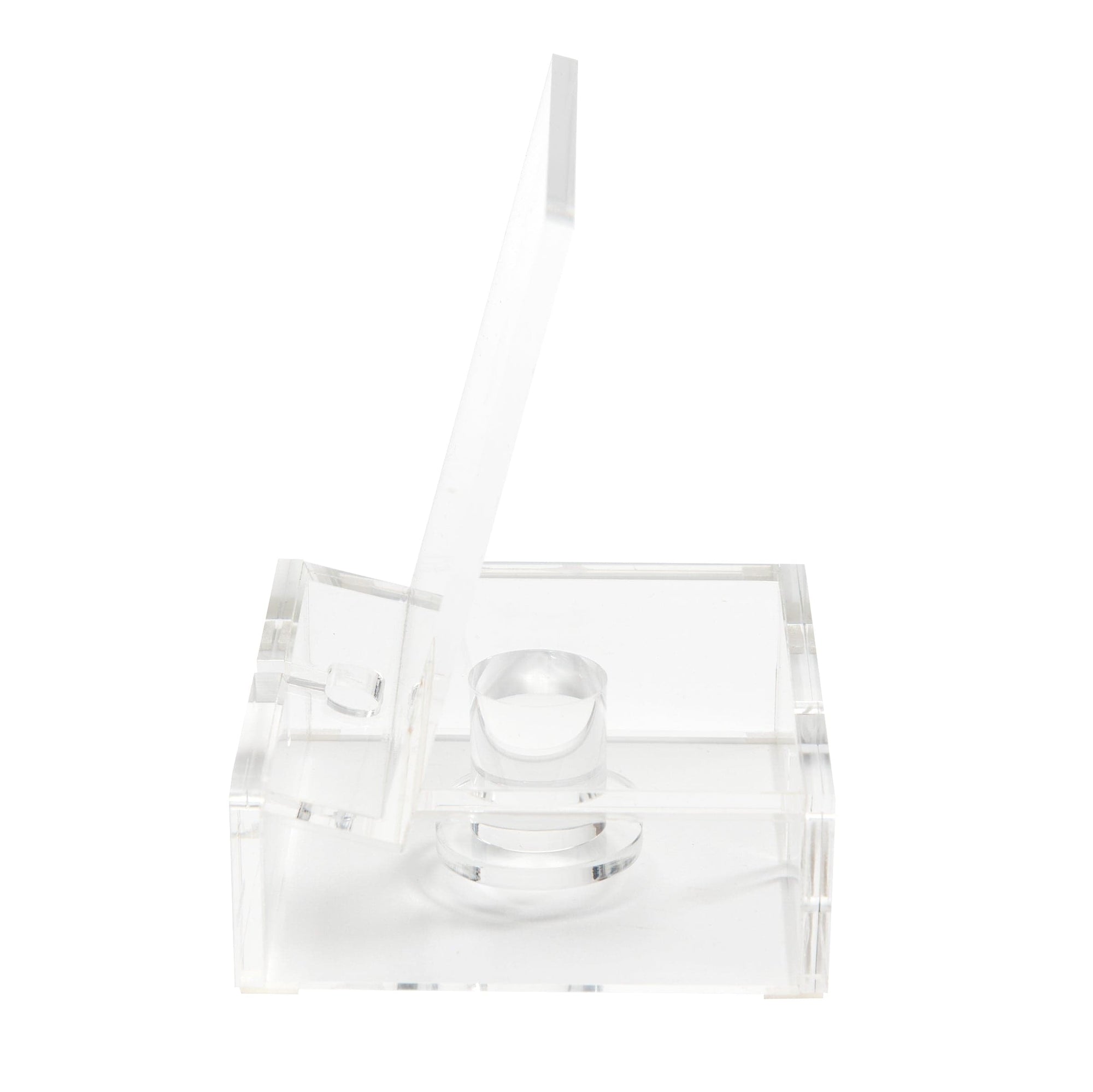 Clear Acrylic Universal Phone Stand with Charging Cord Manager, 4" x 4 ...