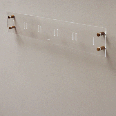 Clear Acrylic Hanging Rail, 24" x 4", Includes Mounting Hardware (44622 ...
