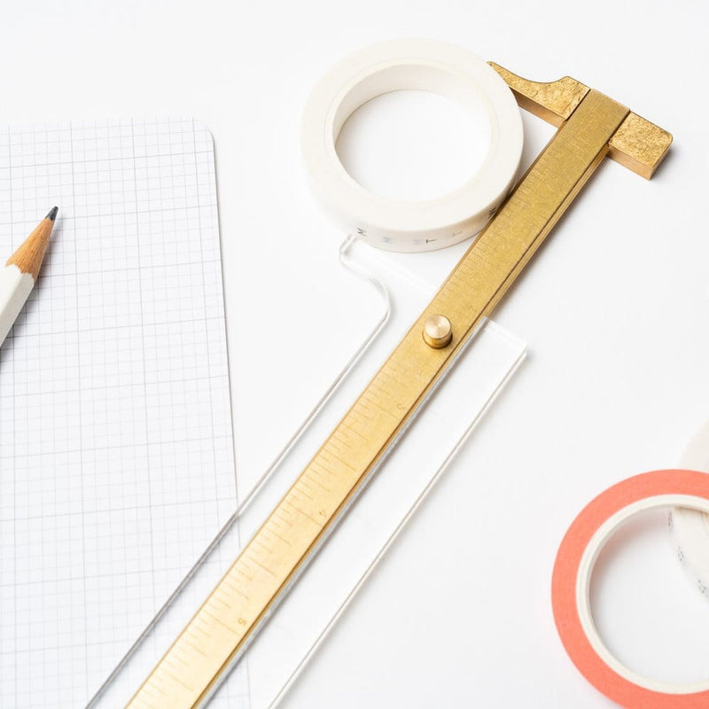 Clear Acrylic Ruler + Caliper, 10.5", Expands up to 18" with the ...