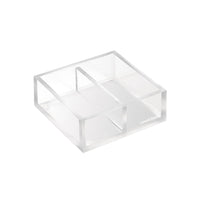 Clear Acrylic Stackable 2 Compartment Accessory Box, 4" x 4" x 1.5 ...