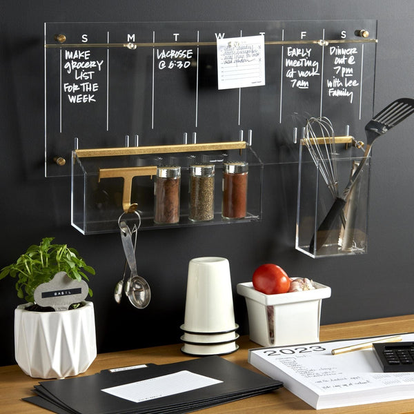 Clear Acrylic Wall Magnetic Memo Strip, 24.157" x 0.394" x 0.157 ...
