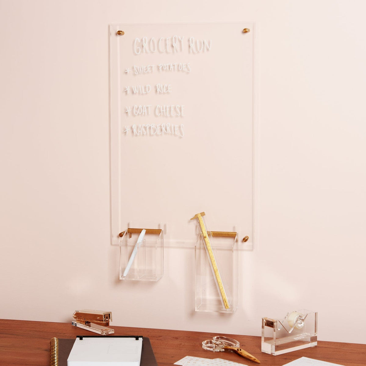 Acrylic Dry Erase Board Family Calendar 24x16" Clear Acrylic Wall ...