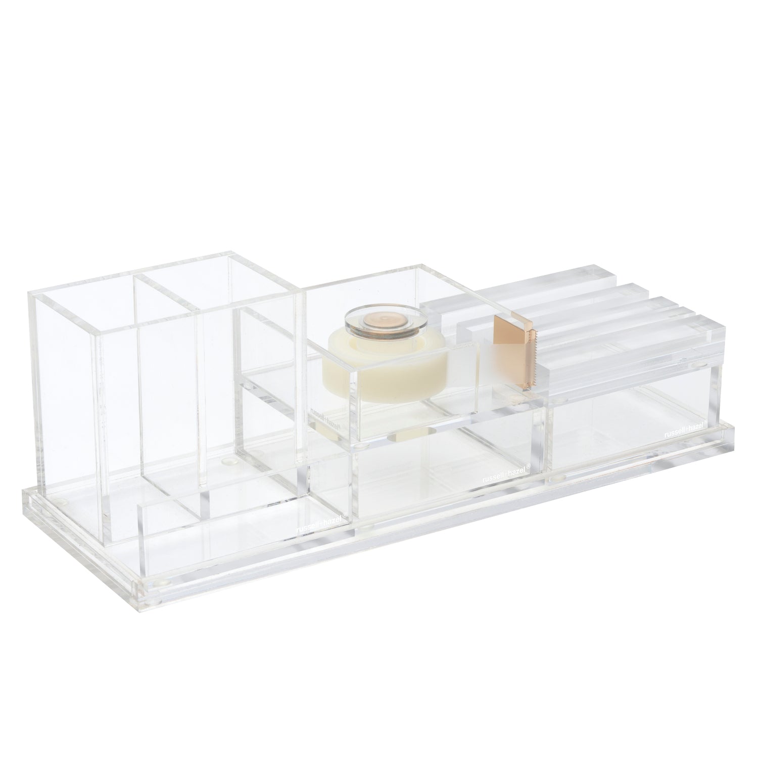 Clear Acrylic Stackable Desk Tray, 4" x 12" (31381) | russell+hazel